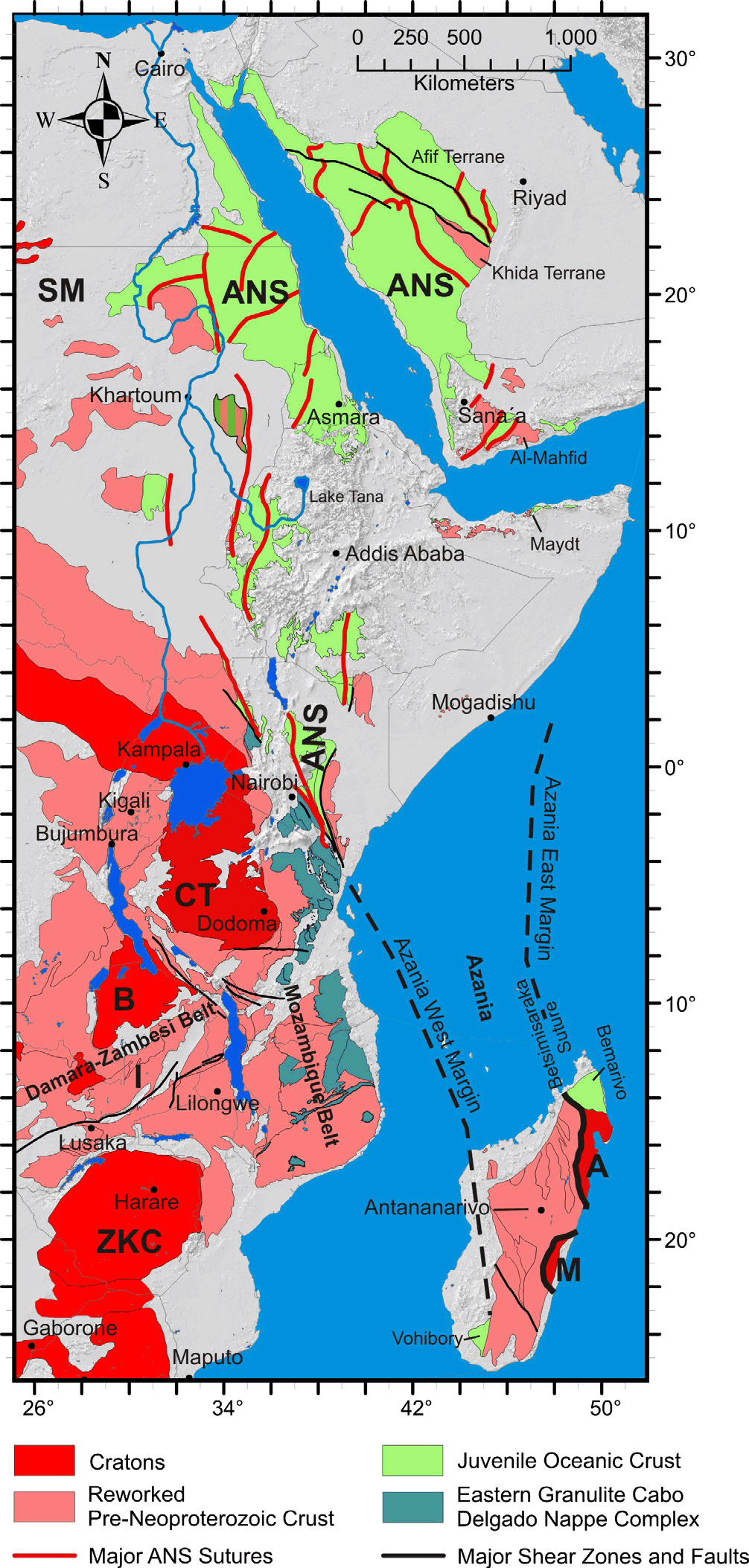 The East African Orogen: Neoproterozoic tectonics on display – Earth-logs